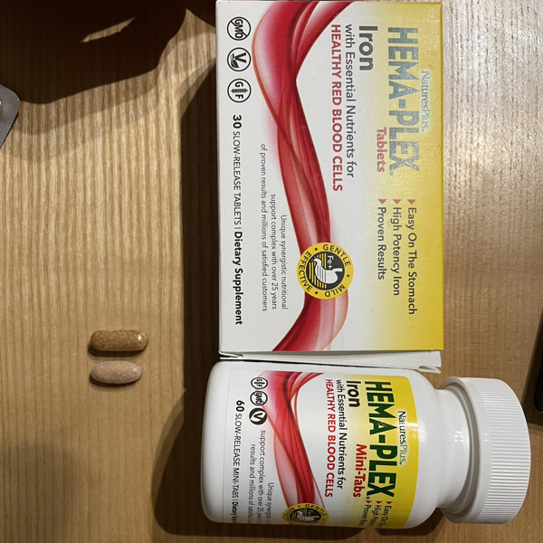 iHerb : NaturesPlus, Hema-Plex, 30 таблеток с длительным высвобождением ...